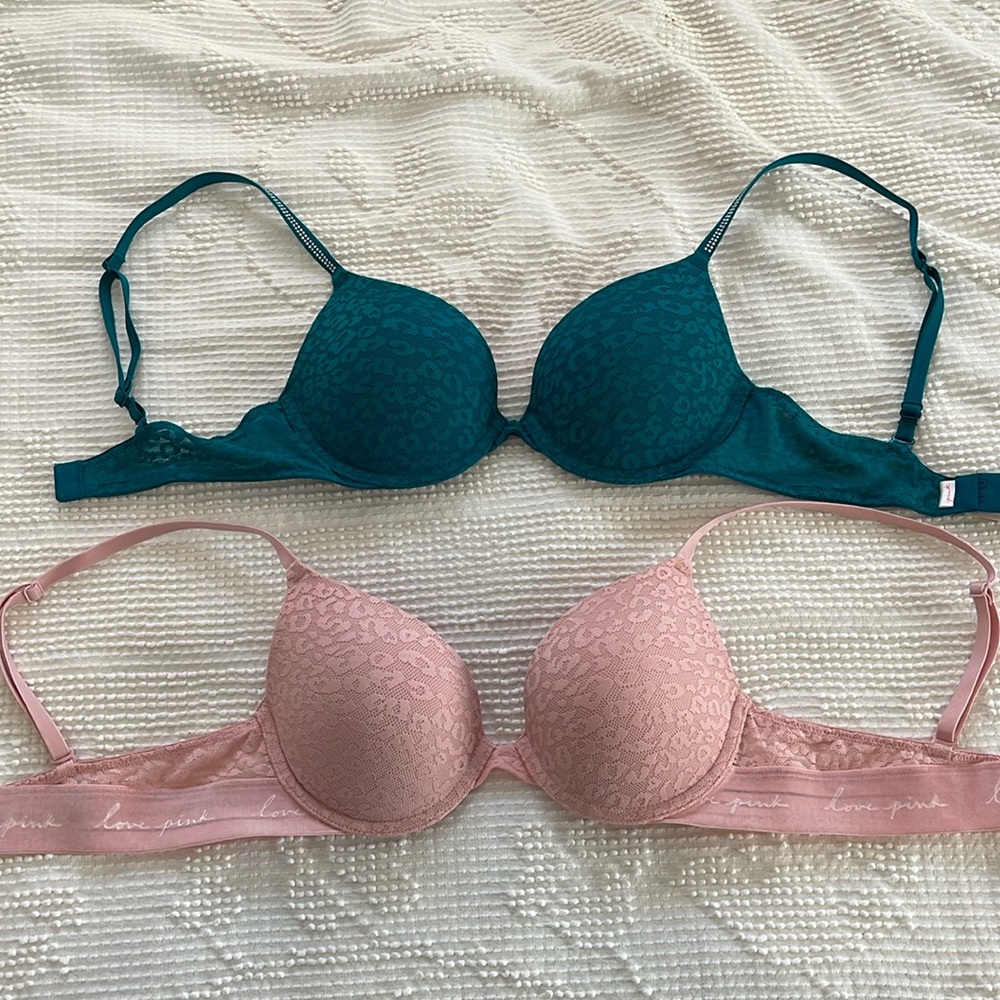2 Vs Pink Bras - Gem